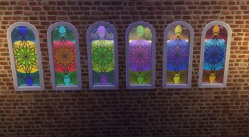 Mod The Sims - Stained Glass Windows with Rosettes
