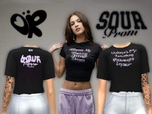 Mod The Sims - Olivia Rodrigo - Sour Prom Crop Top