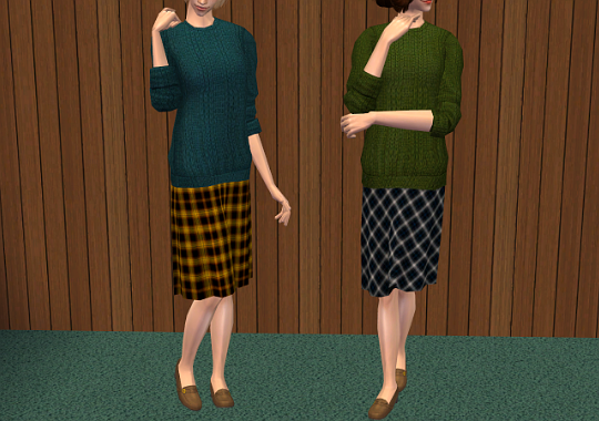 Mod The Sims - working link for Knit Sweaters and Plaid skirts?