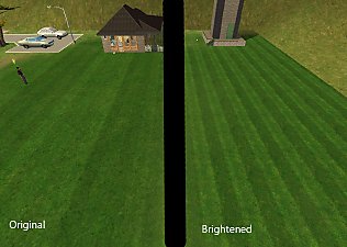 Mod The Sims - Brighter Fancy Mowed Grass from M+G (Works with any game!)