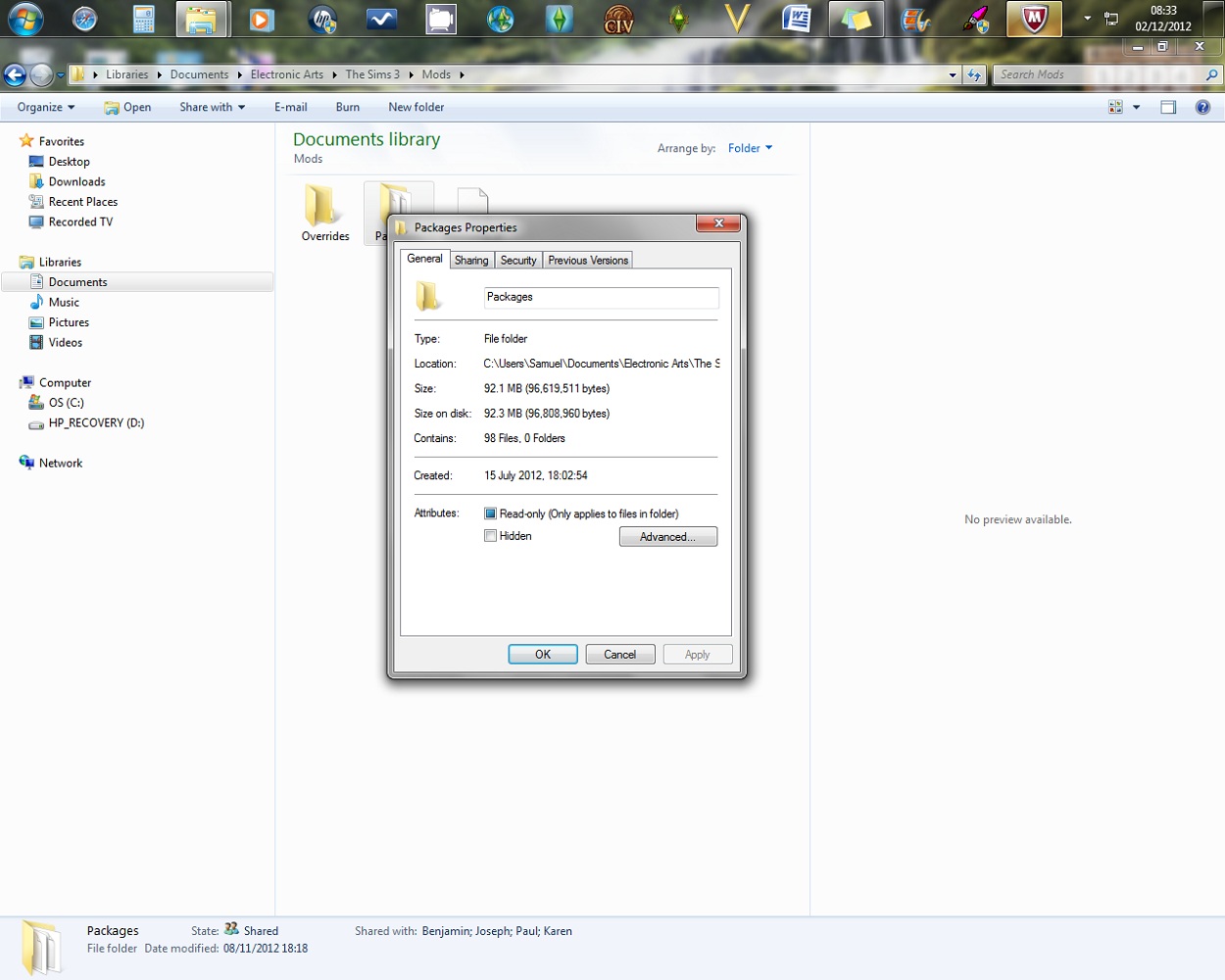 Mod The Sims - How large is your Downloads/Mods folder?