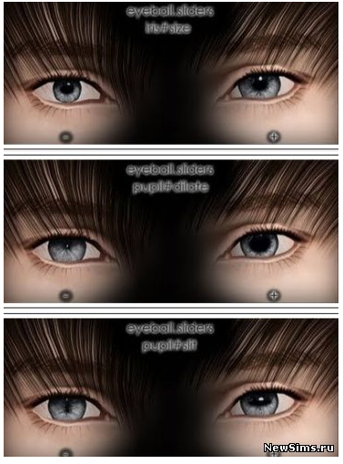 Mod The Sims - Eyeball sliders