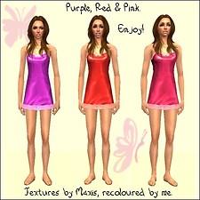 Mod The Sims - SxA - Maxis Recoloured Nighties.