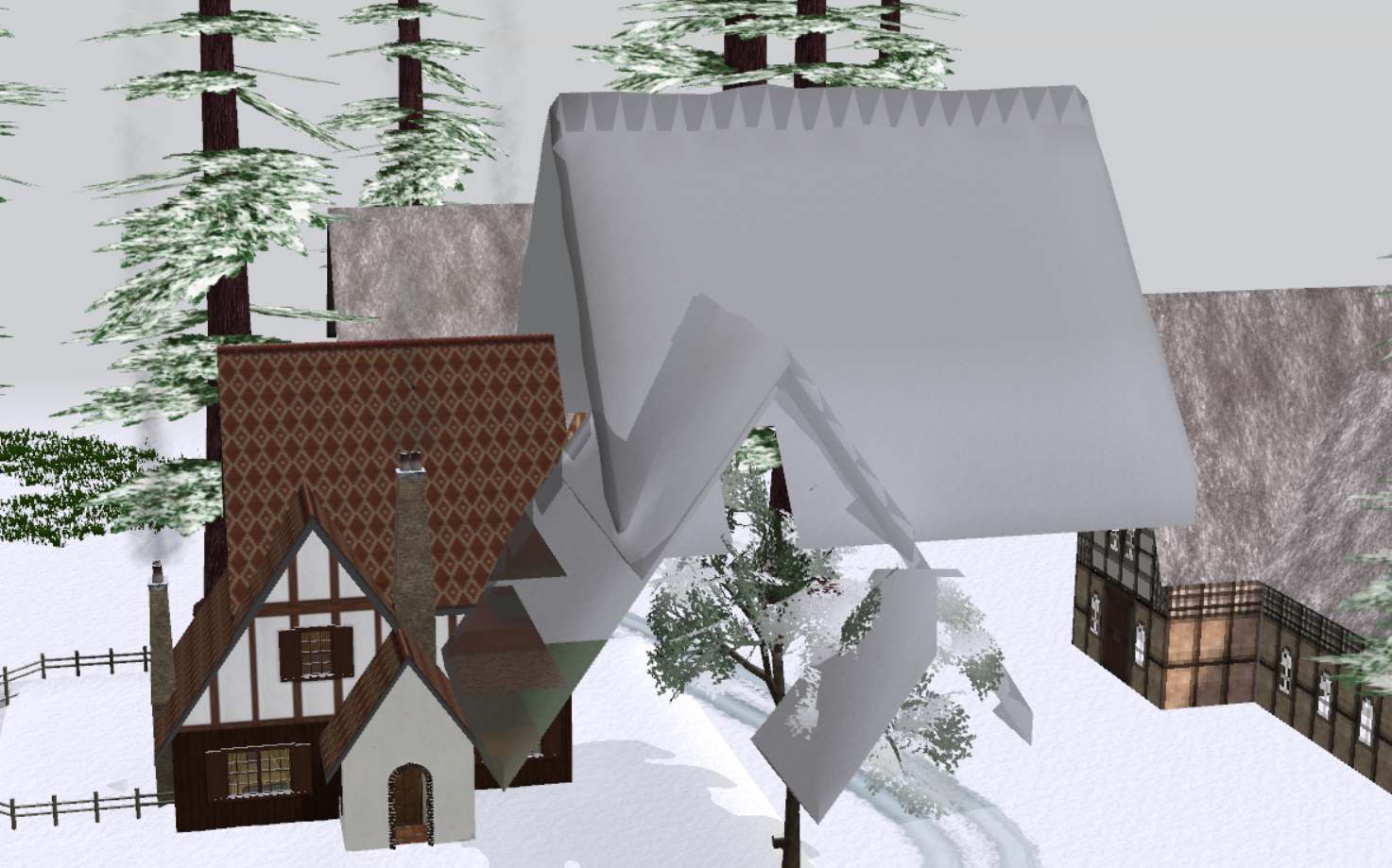 Mod The Sims - Roof snow is floating midair intead of being on the roof