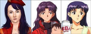 Mod The Sims - Misato Katsuragi, from Neon Genesis Evangelion