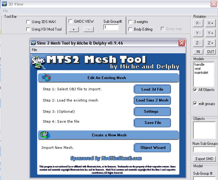 Mod The Sims - Mesh Tool crashes, What is wrong??
