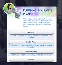 Mod The Sims - Plumbing Insurance