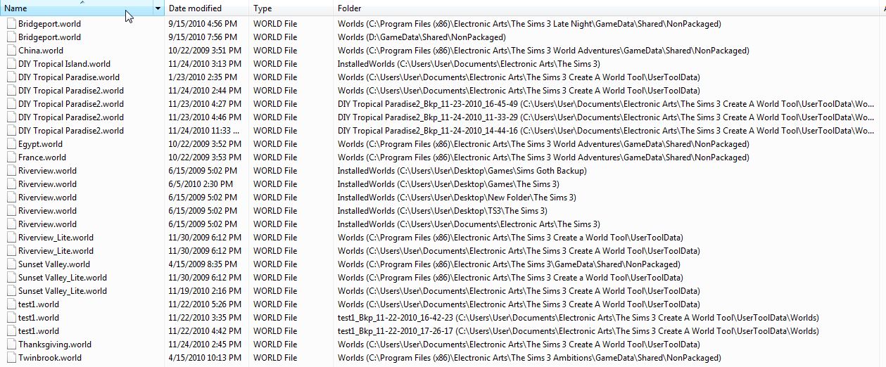 Mod The Sims - What generates the actual .world file?