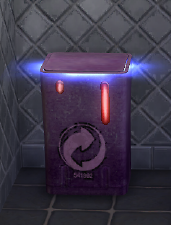 Mod The Sims - Purple grunge recolour of the NanoCan Touchless Trashcan.
