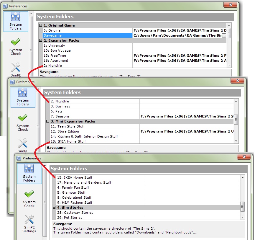 Mod The Sims - Issues with SimPE, Collection Games and Preference Settings