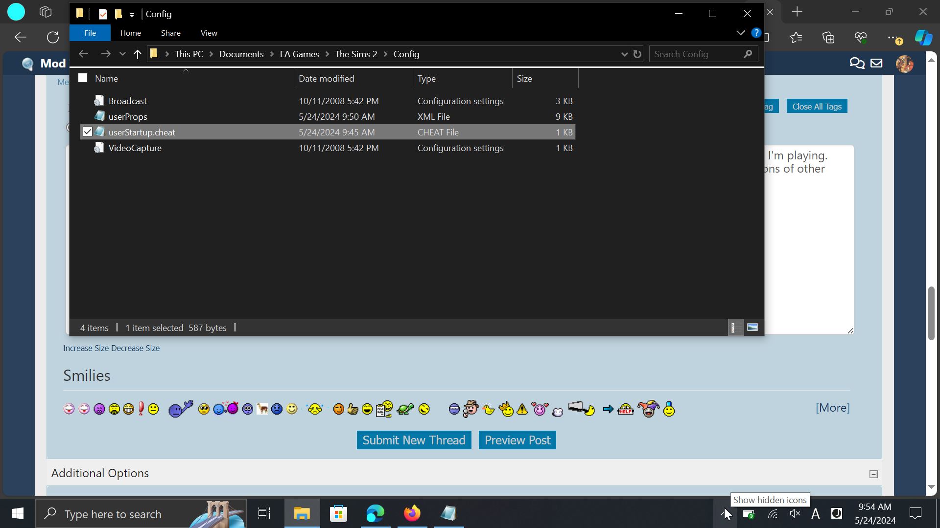 Mod The Sims - User Startup File Not Working
