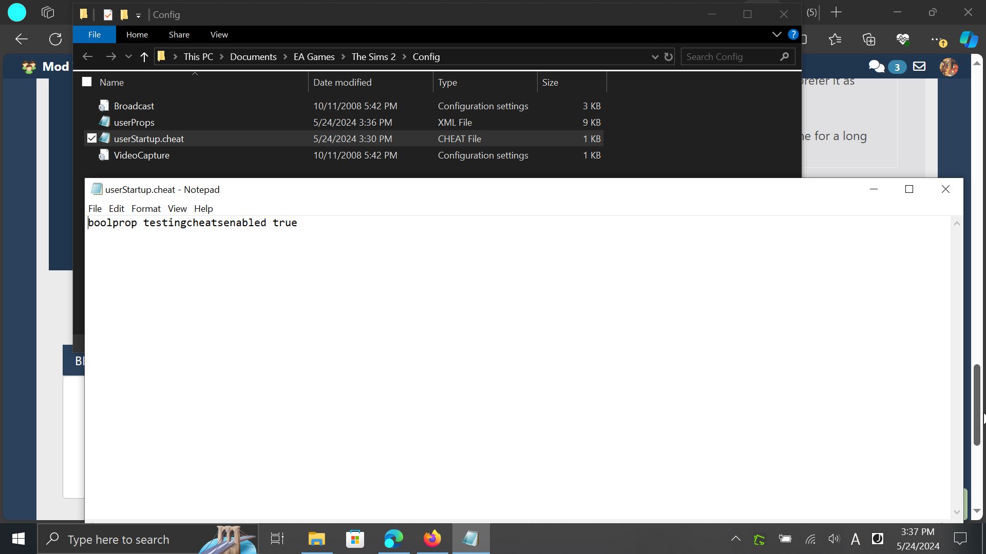 Mod The Sims - User Startup File Not Working