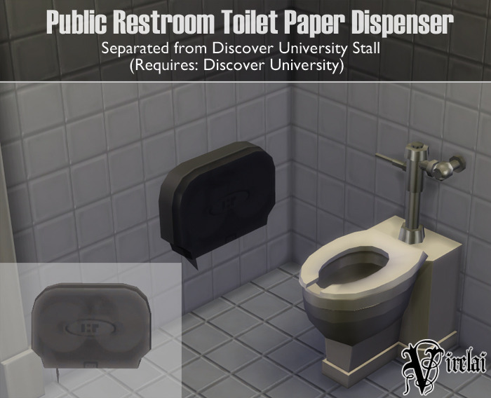 Mod The Sims - WCIF Public Toilet & Toilet Paper Dispenser & Outhouse ...