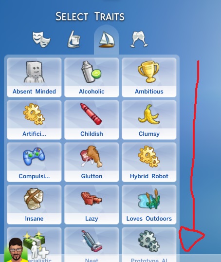 Mod The Sims - too many traits for CAS