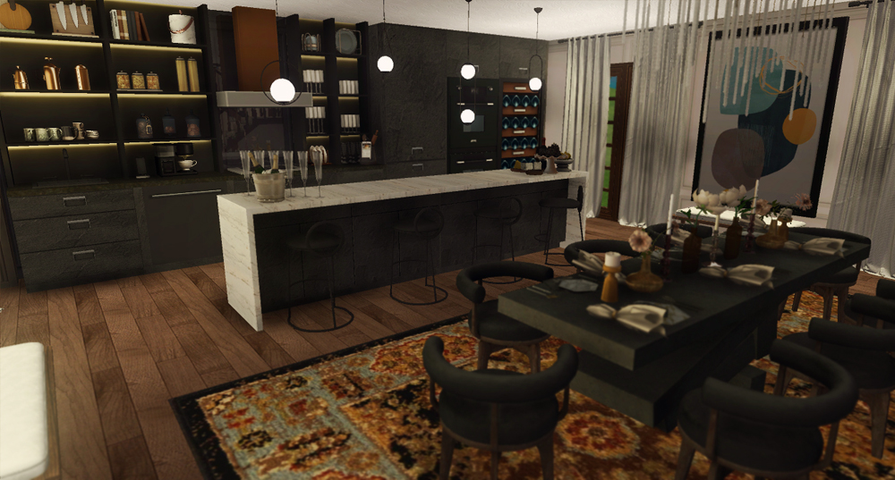 Mod The Sims - Stone bar overlay, dining chairs and a table