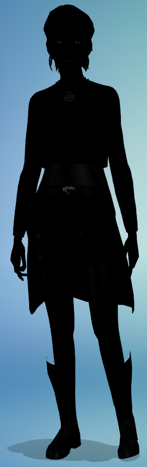 Mod The Sims - Sims 4 totally black Sims, including clothes