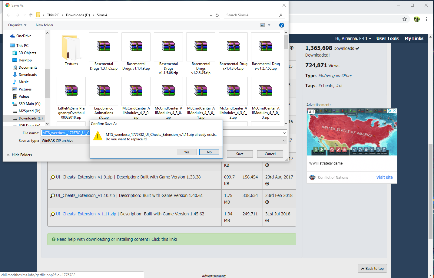 UI Cheats Extension v1.15.1 for Legacy Edition